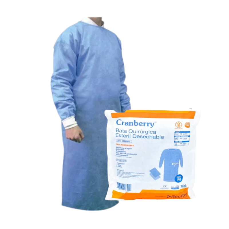 Bata Quirúrgica Estéril Desechable Tela Respirable - Cranberry - RGC ...